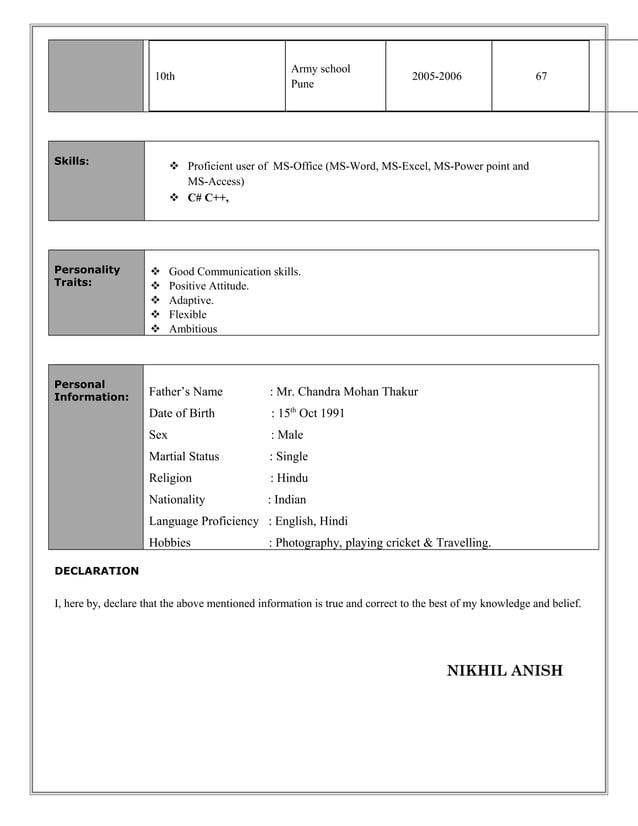 nikhil resume | PDF