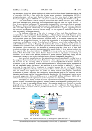 Design and development of a fuzzy explainable expert system for a diagnostic robot of COVID-19 ...