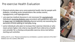 Roles of diabetes exercise | PPT