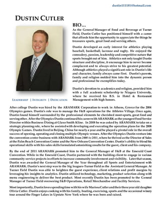 Dustin Cutler's Professional Bio | PDF
