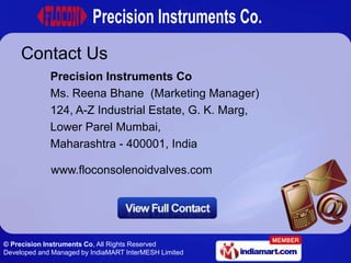 Solenoid Valves by Precision Instruments Co., Mumbai | PPSX ...