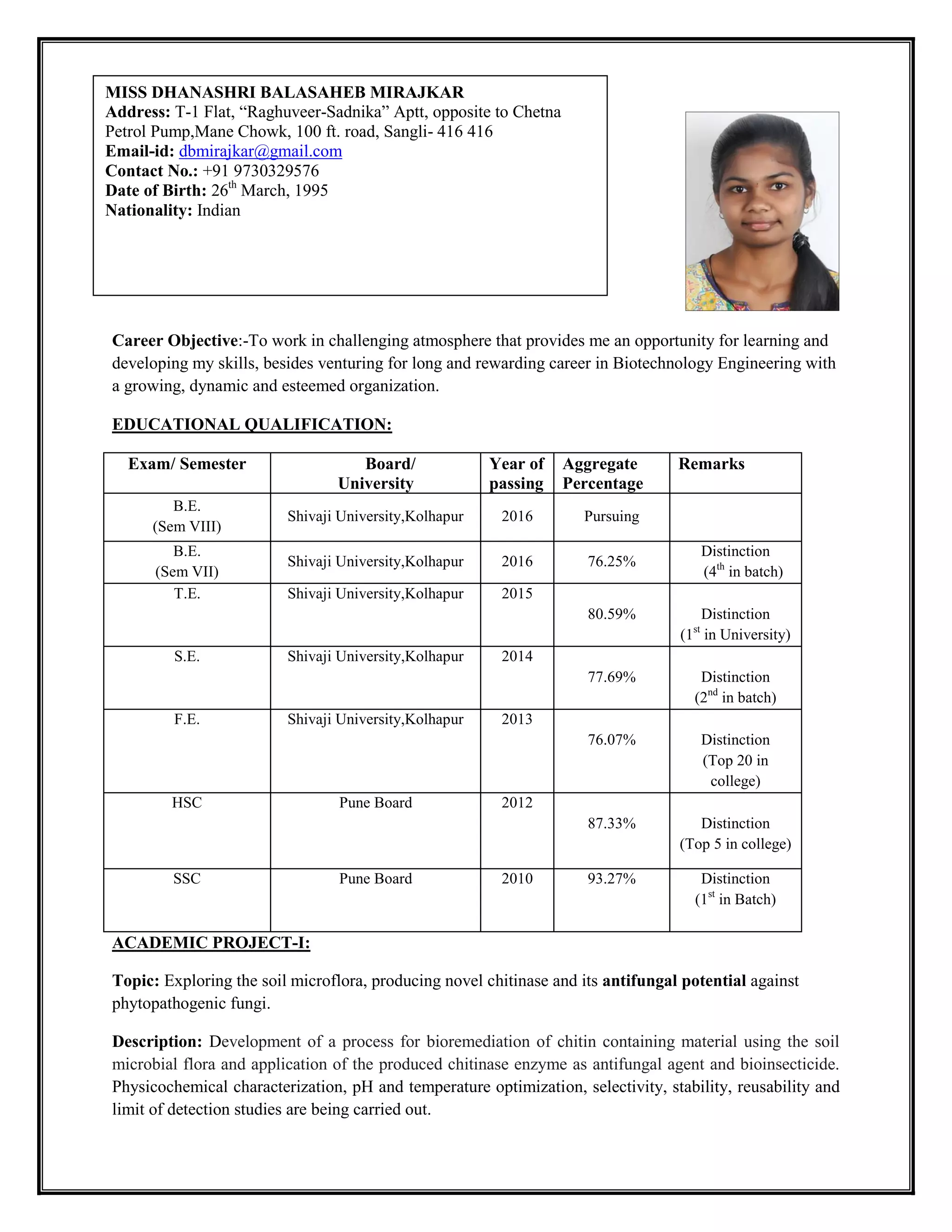 Dhanashri cv | PDF