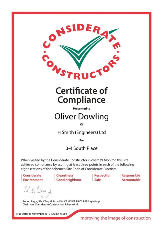 Certificate of Compliance 45689 | PDF