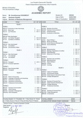 1 & 2 Bachelor & Transcrips | PDF