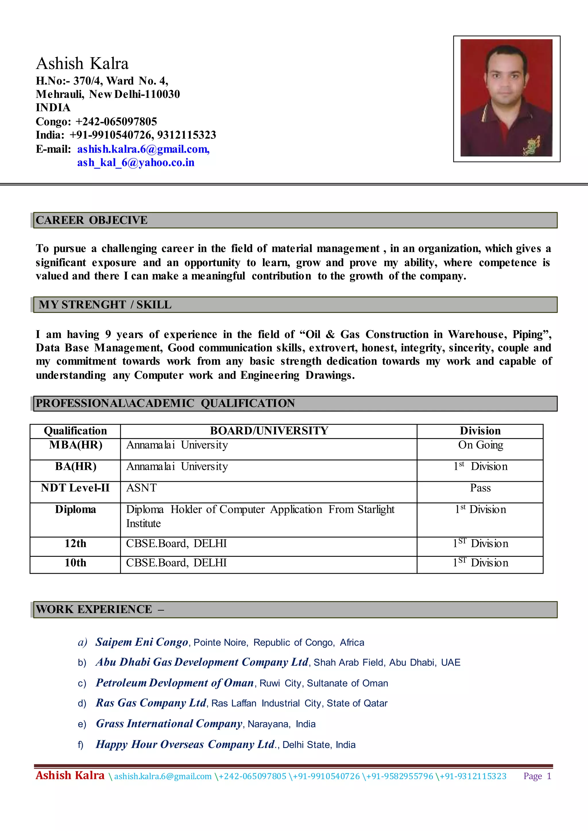 Ashish kalra CV_Congo | DOCX