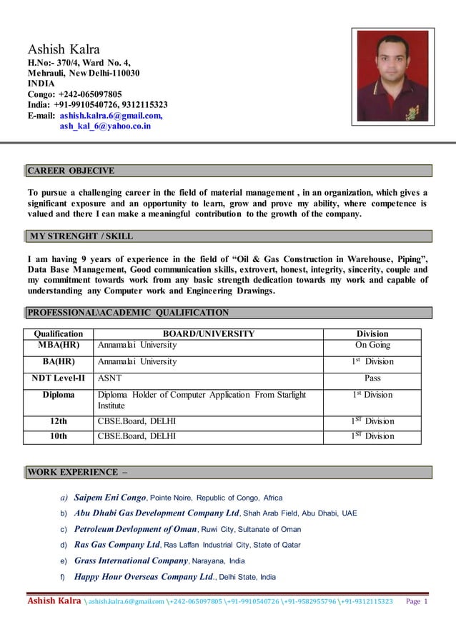 Ashish kalra CV_Congo | PDF