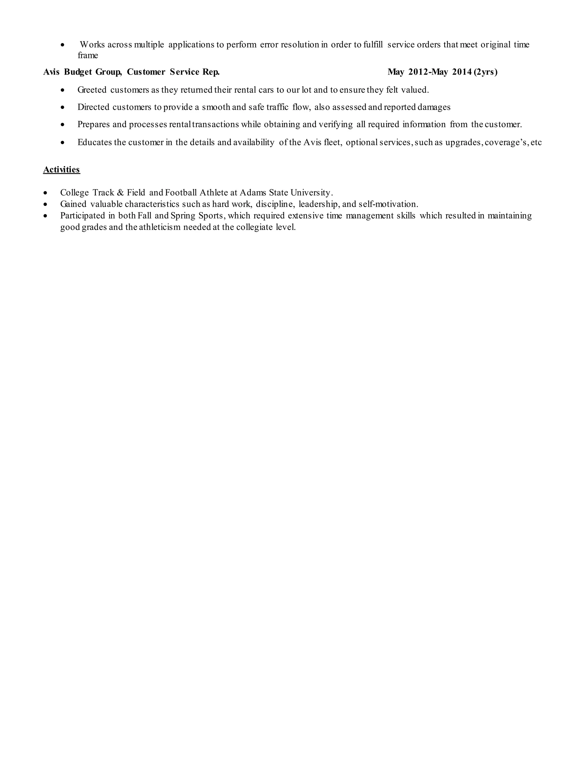 Brandon Resume 2015 | DOCX