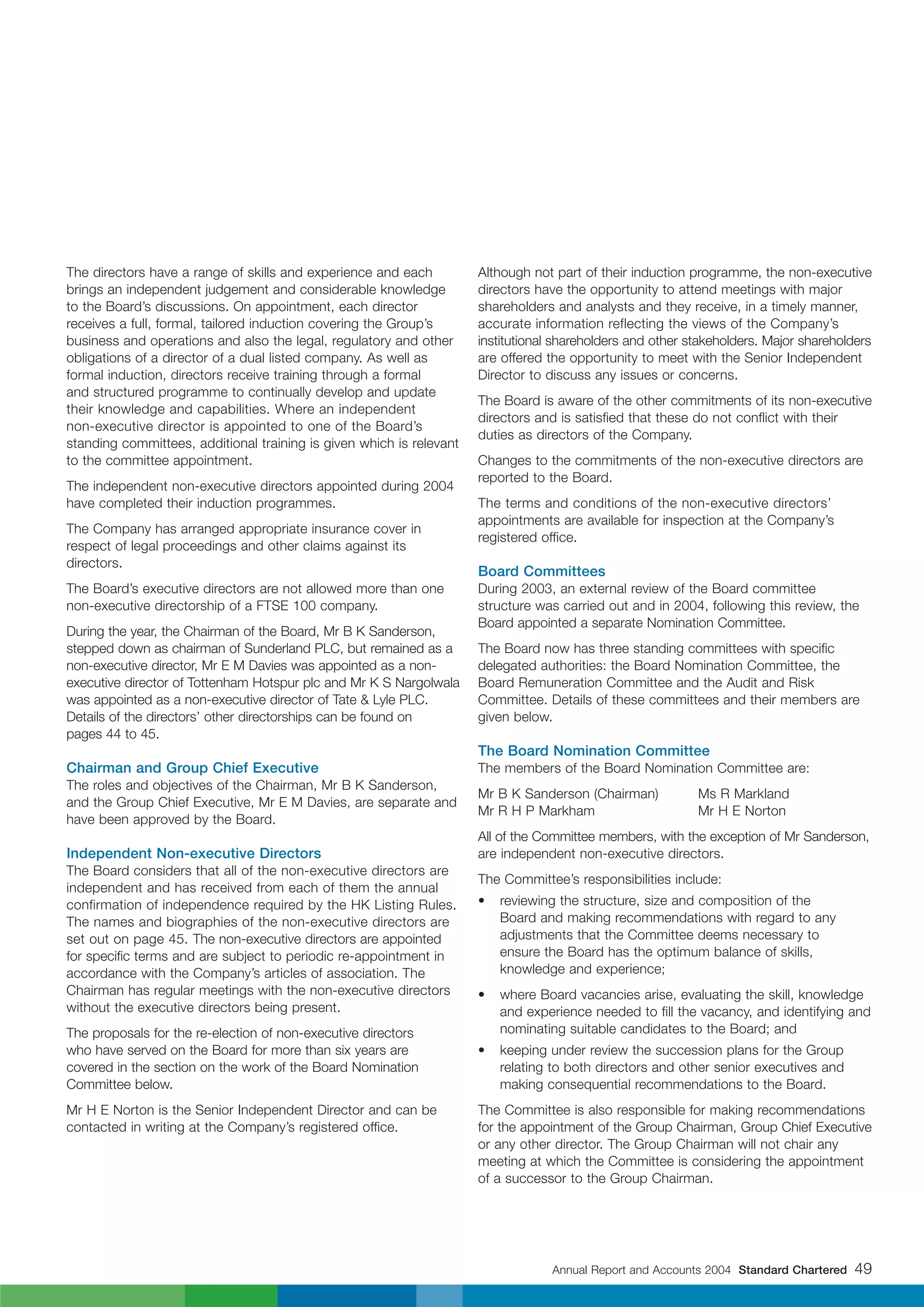 standardchartered Annual Report and Accounts 2004 | PDF