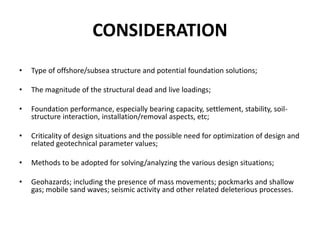 OFFSHORE GEOTECHNICAL INTRODUCTION | PDF