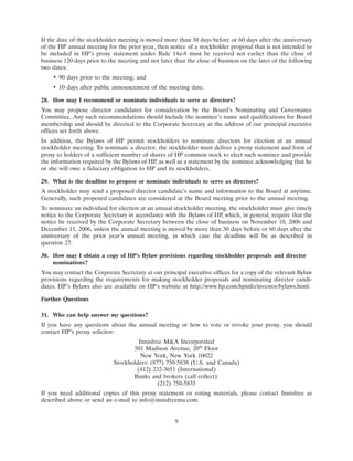 hp 2006 proxy statement | PDF