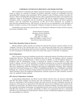 hp 2006 proxy statement | PDF