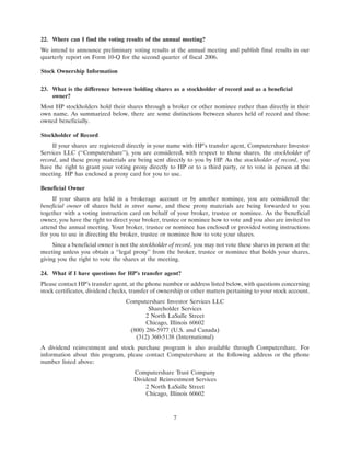 hp 2006 proxy statement | PDF