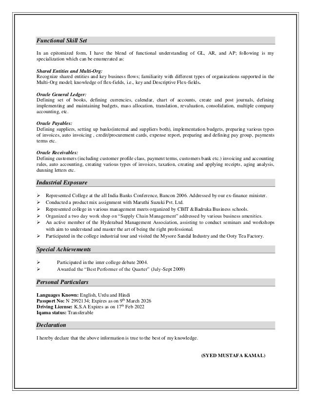syed Mustafa CV