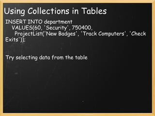Oracle Collections | PPT