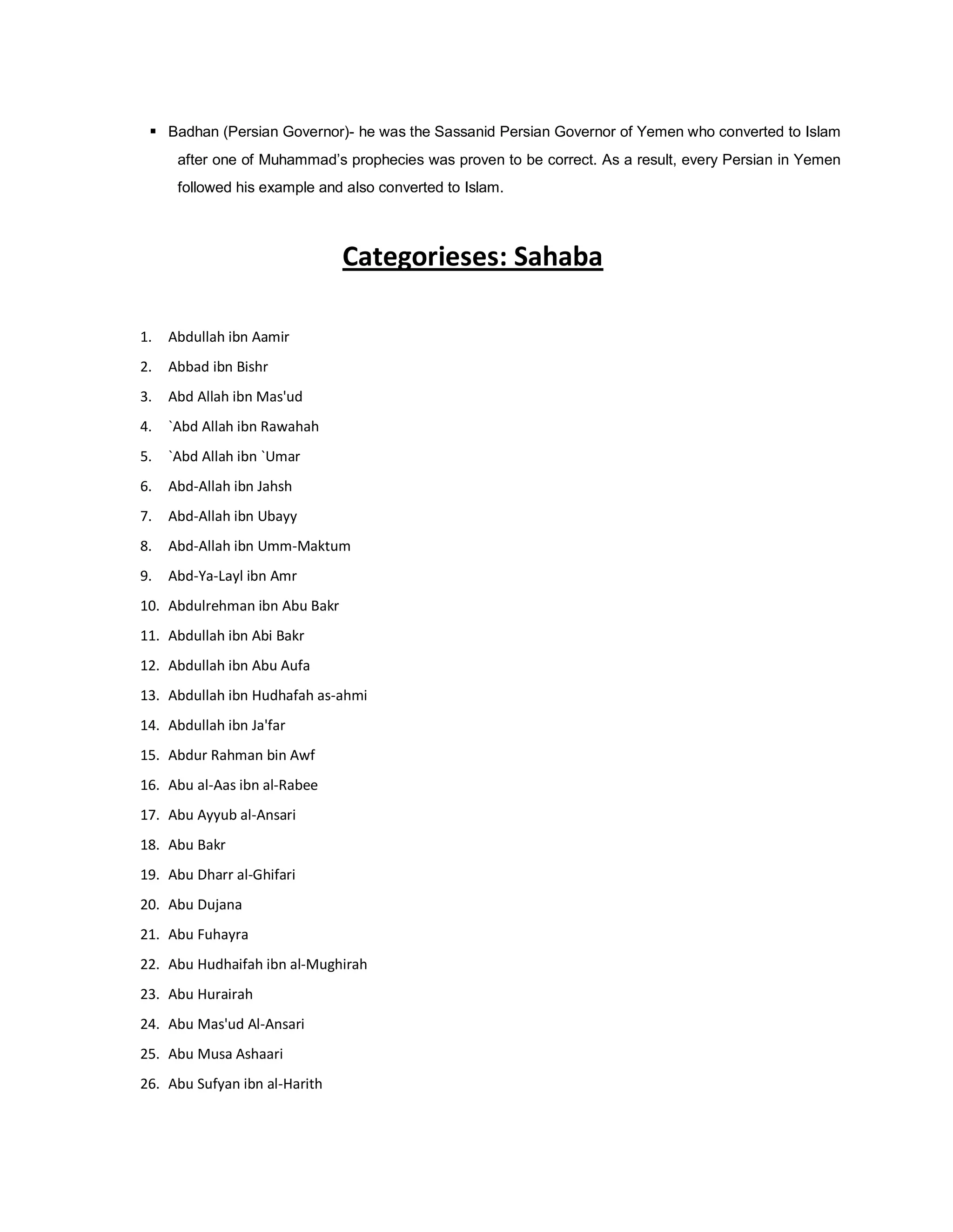 94556902 list-of-sahaba-r-a-updated | PDF