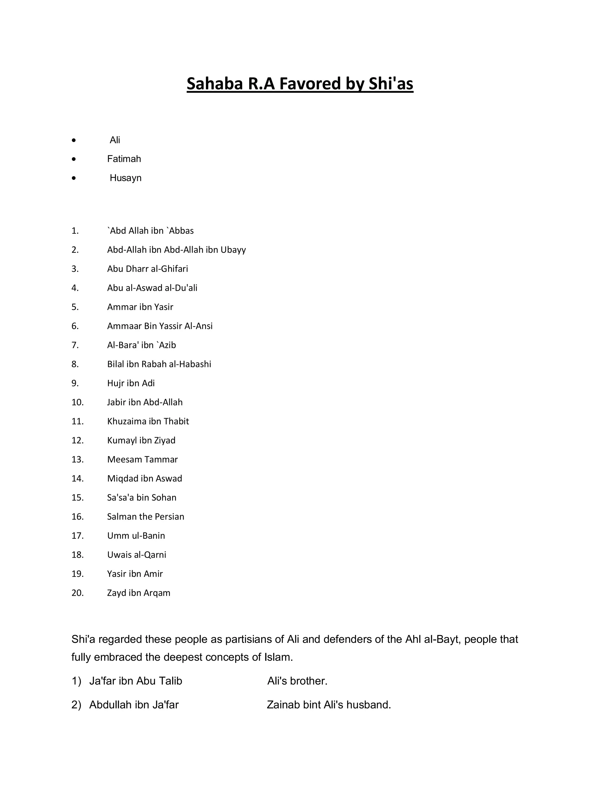 94556902 list-of-sahaba-r-a-updated | PDF