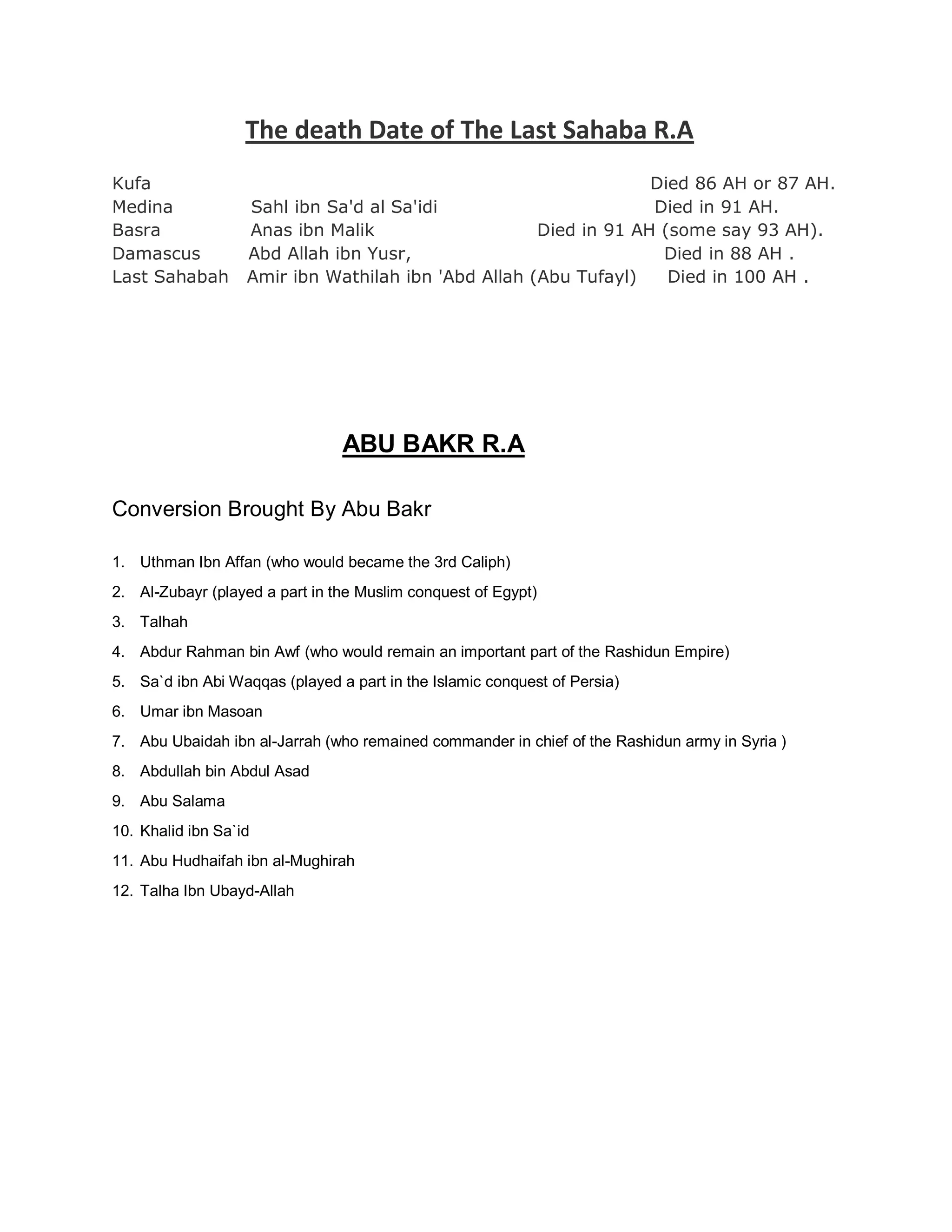 94556902 list-of-sahaba-r-a-updated | PDF