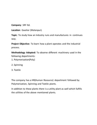 Summer Internship Report | DOCX