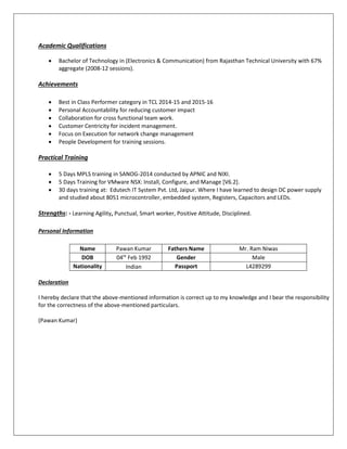 Resume-IP TAC L3 Engineer 4.5 Yrs. Exp. | PDF