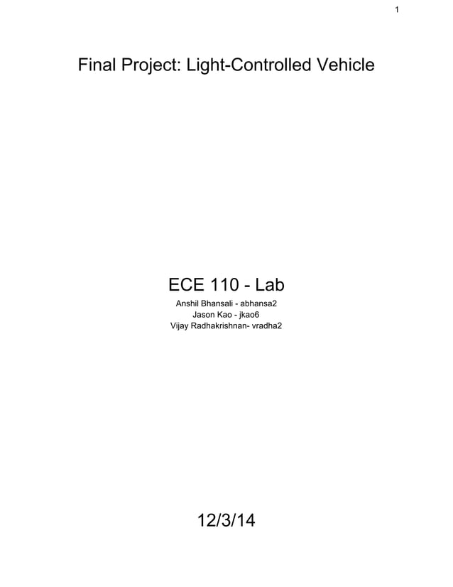 Light Controlled Vehicle | PDF Light Controlled Vehicle | PDF