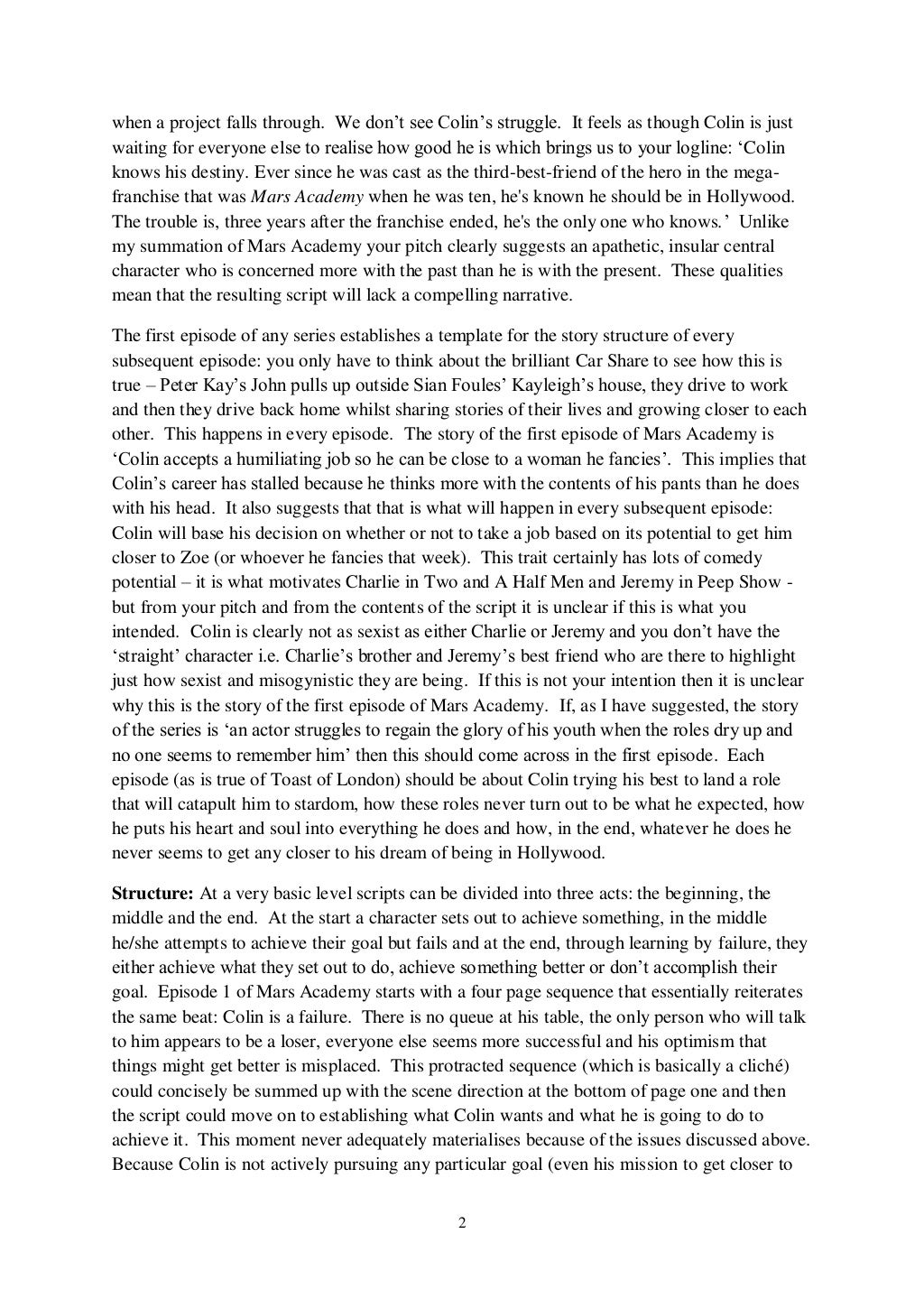 Script Report (Sample)