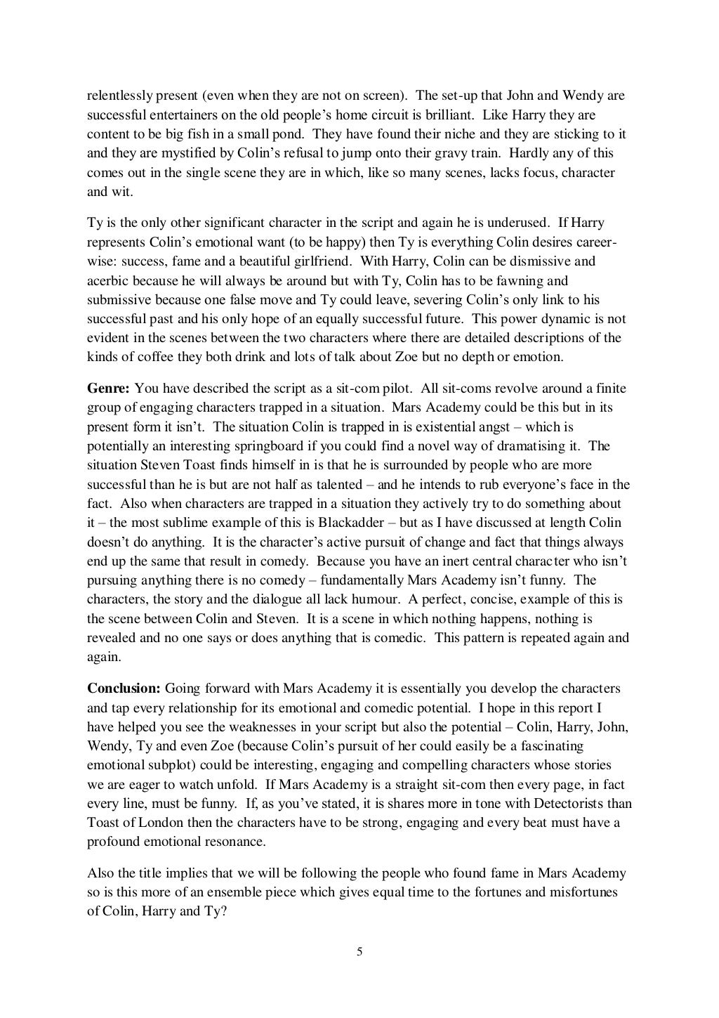 Script Report (Sample)