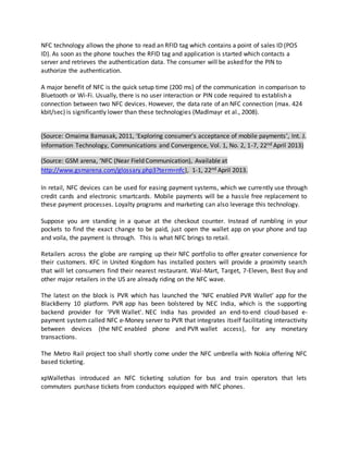 Consumer adoption of Mobile-point of sale technology | DOCX | Retail Industry | Industries