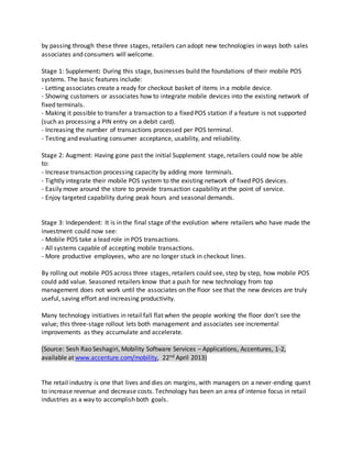 Consumer adoption of Mobile-point of sale technology | DOCX | Retail ...