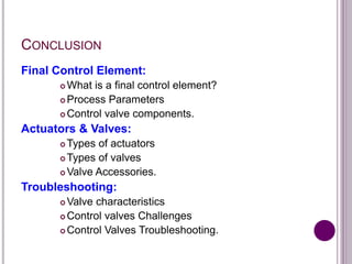 Final Control Element | PPTX