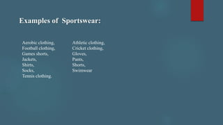 Presentation on Sports Wear | PPTX