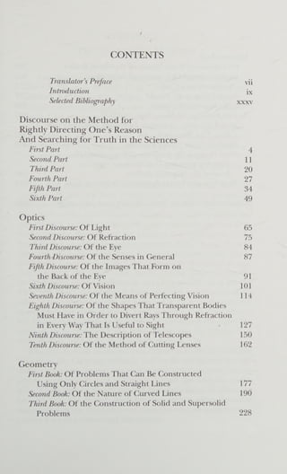 Discourse on Method Optics Geometry and Meteorology Rene Descartes | PDF