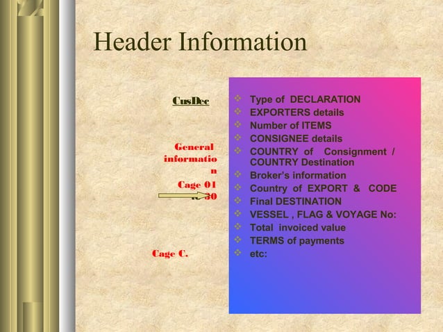 CustomsDeclaration | PPT