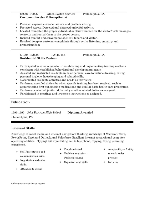 Deidre's Updated ResumePDF | PDF | Resume Writing and Advice | Job Search