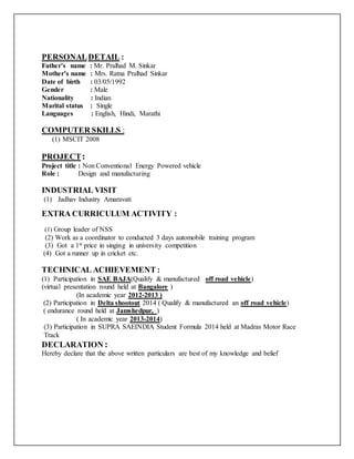 Umesh Resume | DOCX