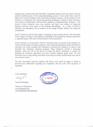 Tanzacare Reference | PDF | Education