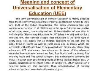 Elementary Education Meaning, Initiative and Strategies | PPT