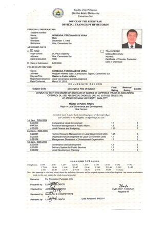 Master's Degree Authenticated Documents | PDF
