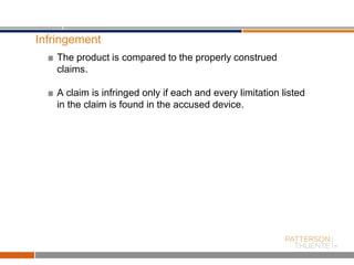 Patent Infringement And Validity Analysis | PDF