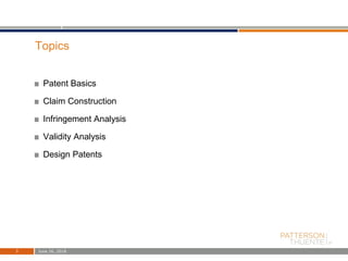 Patent Infringement And Validity Analysis | PDF