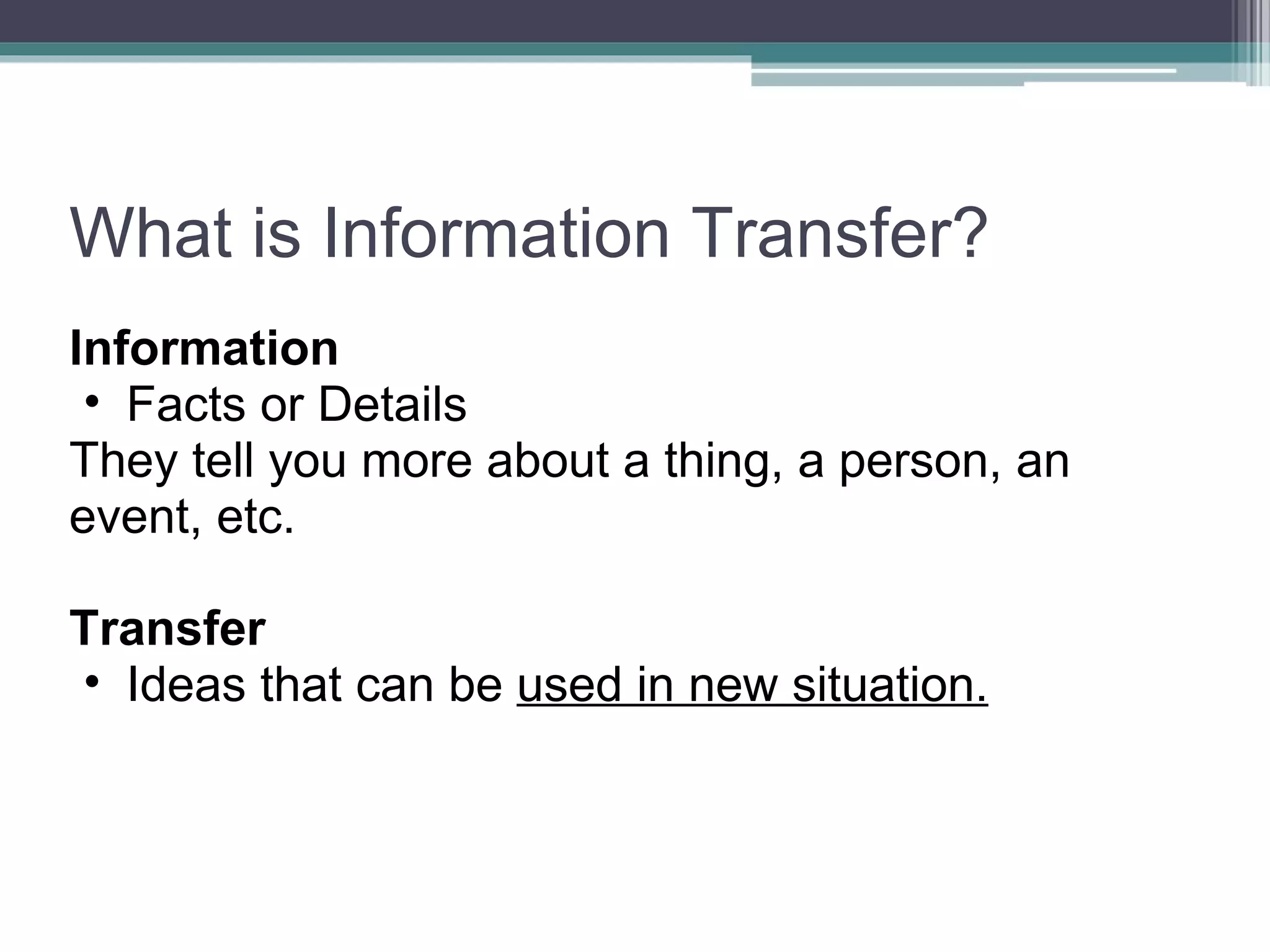 English Information Transfer | PPT