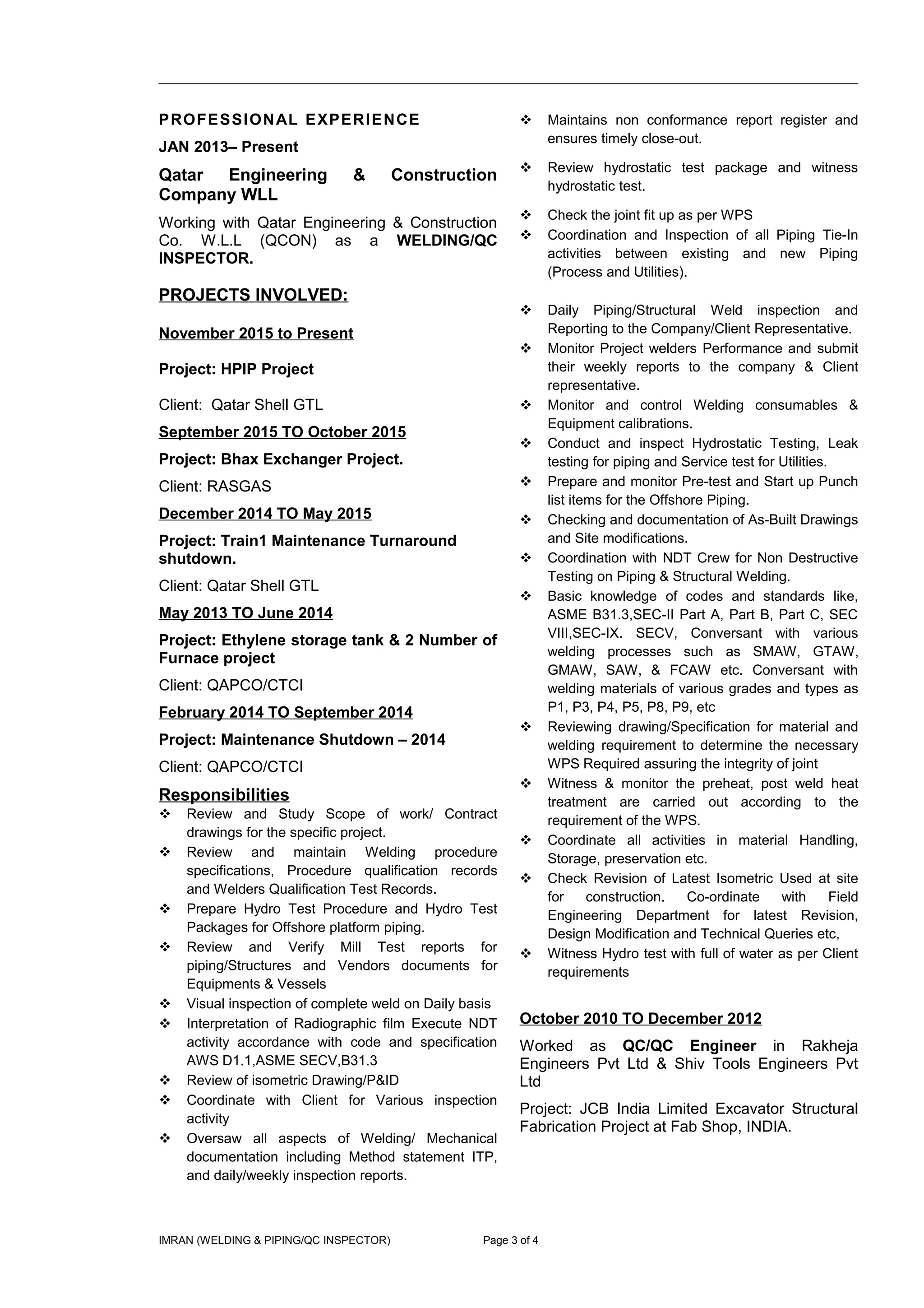 IMRAN YAMEEN CV | DOC