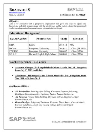 bharathi CV1 | PDF