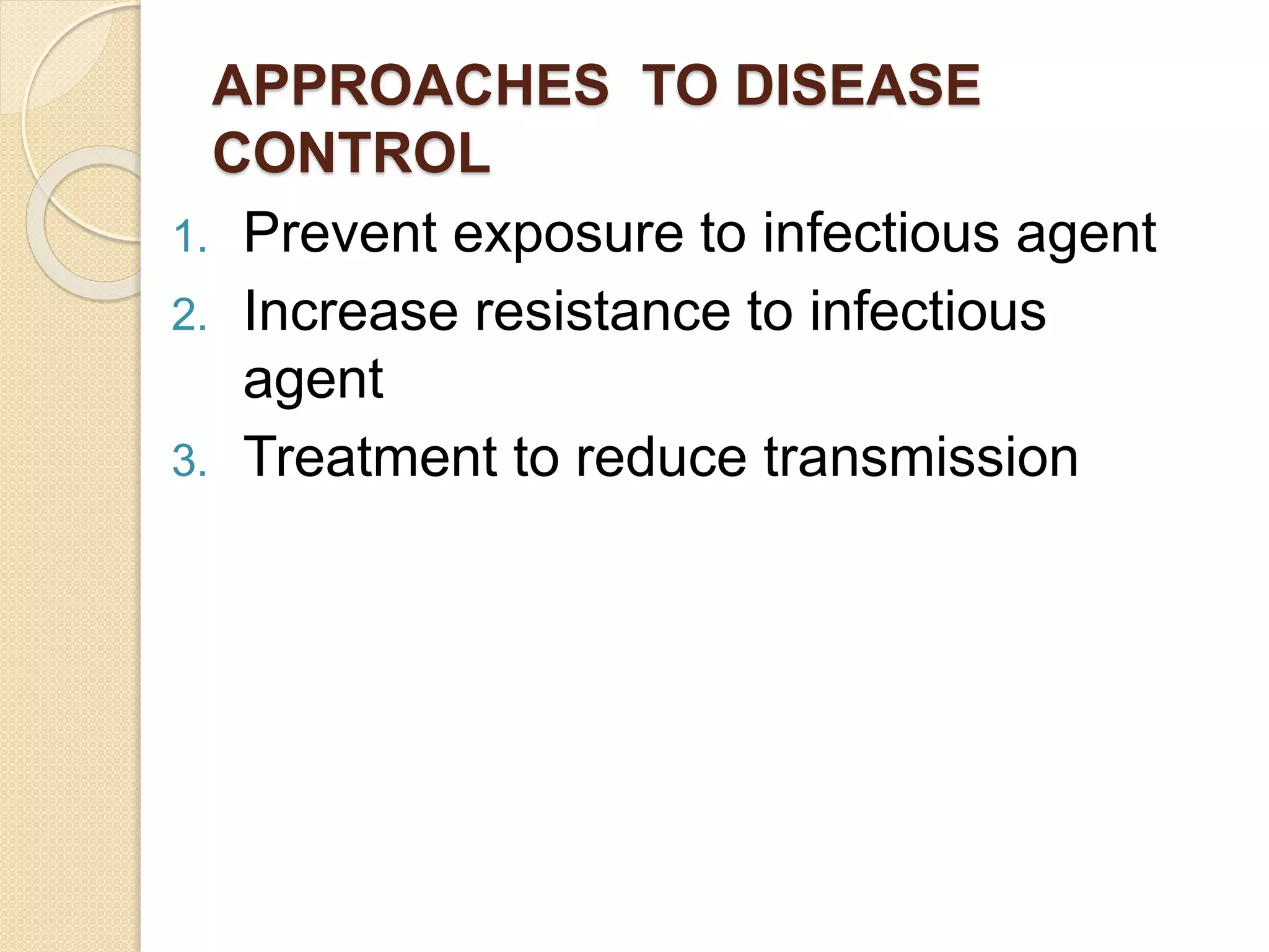 PREVENTION AND CONTROL OF INFECTIOUS DISEASE | PPTX