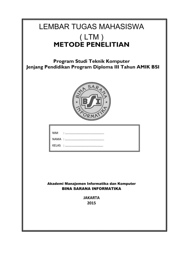 948 ltm metode penelitian - 3 sks | PDF