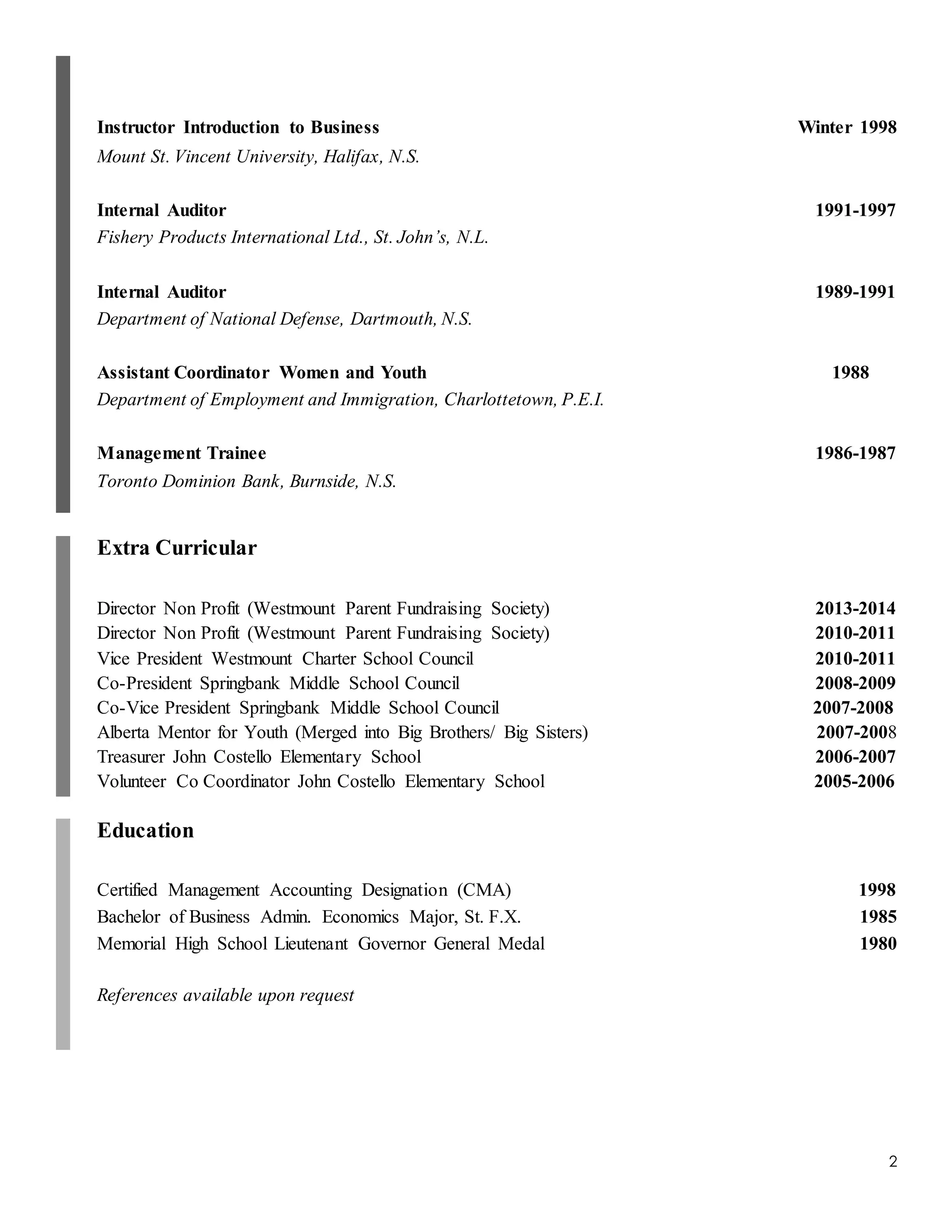 Wendy MacInnis Resume Final | DOCX | Business Administration | Business