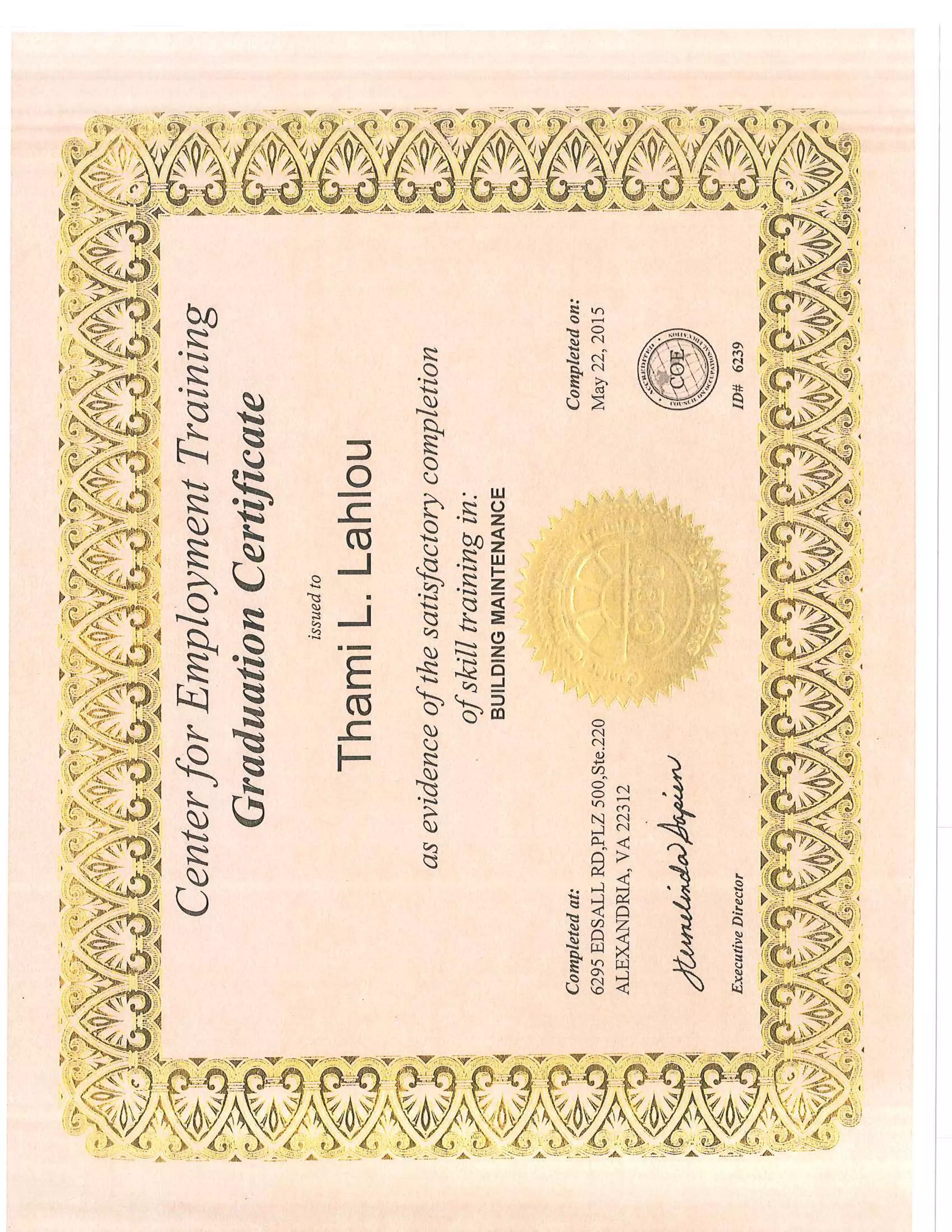 Thami Certificate | PDF