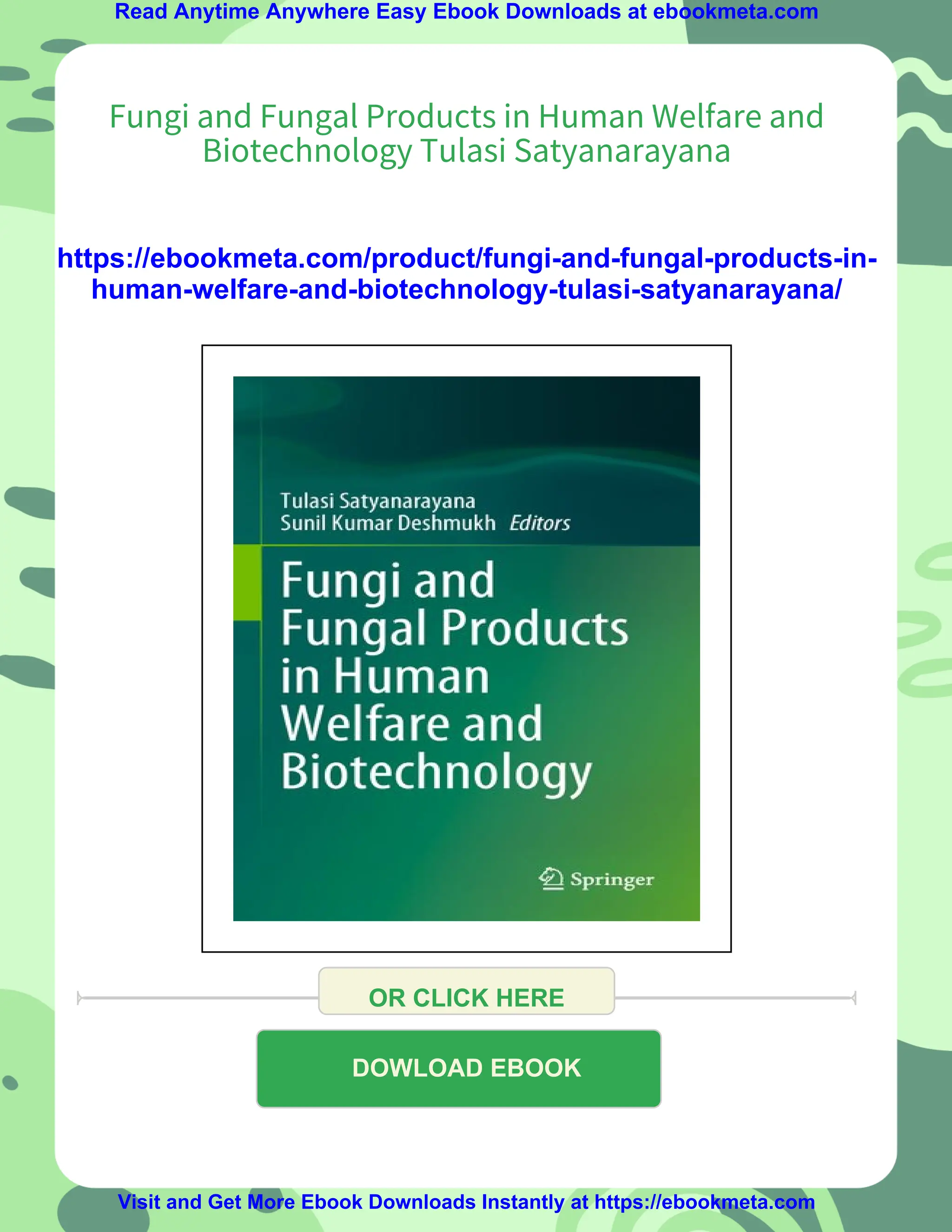 Fungi and Fungal Products in Human Welfare and Biotechnology Tulasi ...