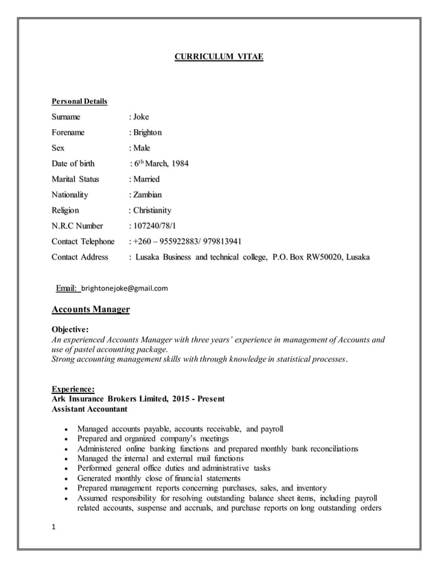 Brighton joke CV | PDF