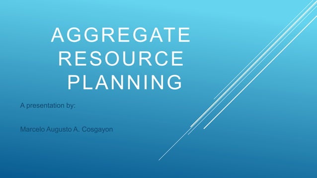 0201B Aggregate Resource Planning | PPT
