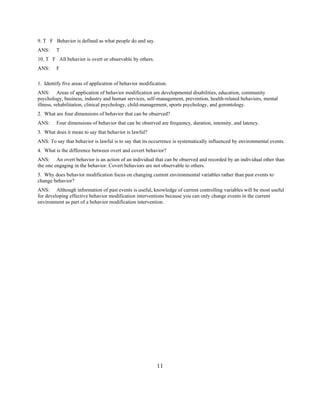Test Bank for Behavior Modification Principles and Procedures, 5th ...